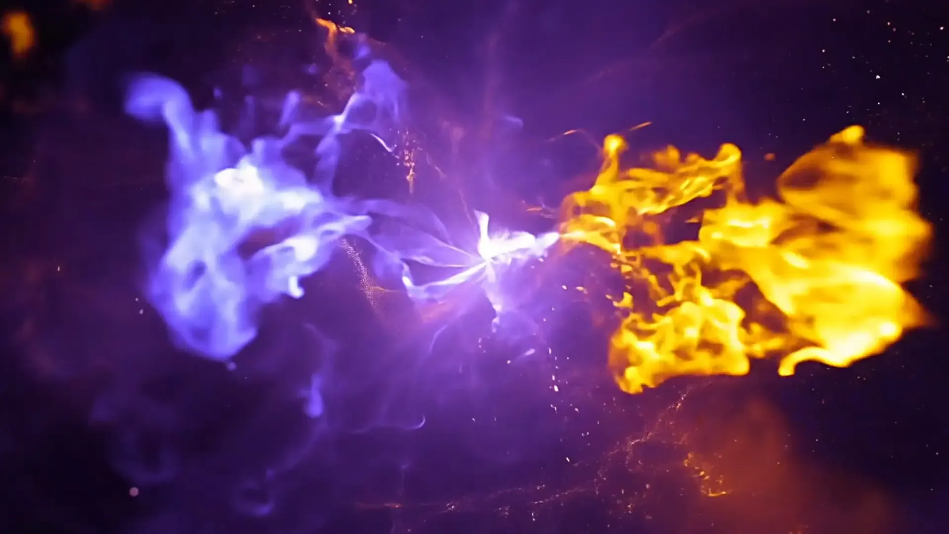 Abstract Fire And Smoke Particle Explosion Overlay For Logo Animation | Videos